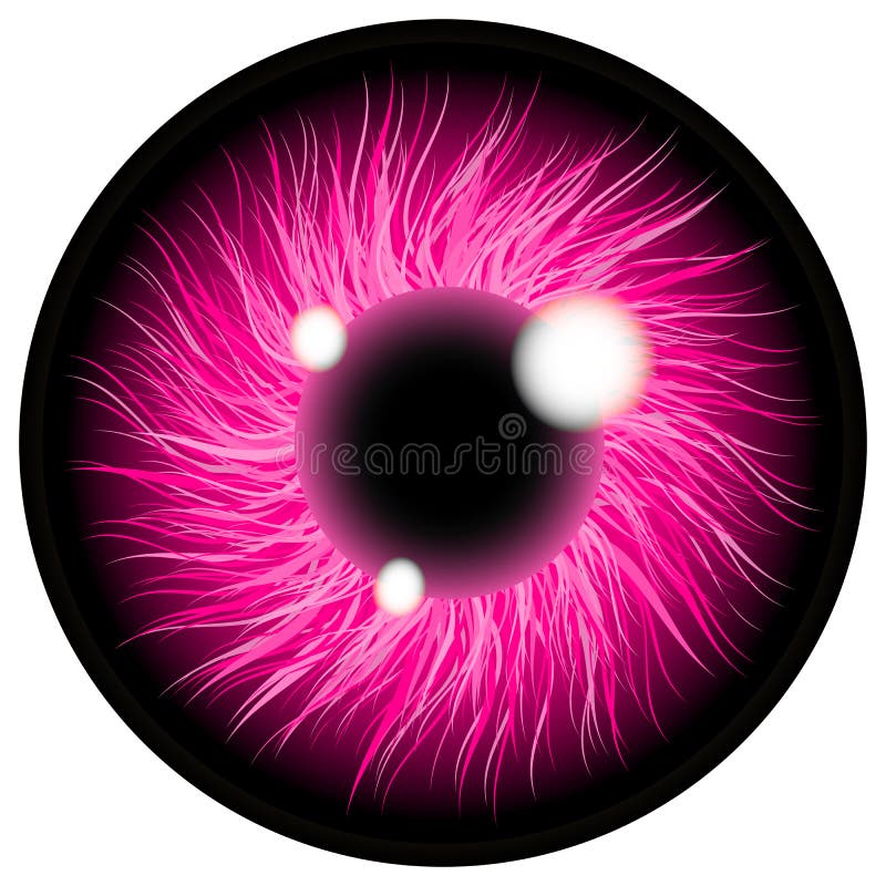 Pink Eyes Realistic Illustration , Eyes Illustration Contact Lens ...