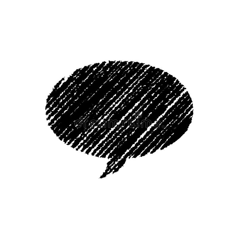 Chalk Drawing Icon / Speech Bubble Stock Vector - Illustration of ...