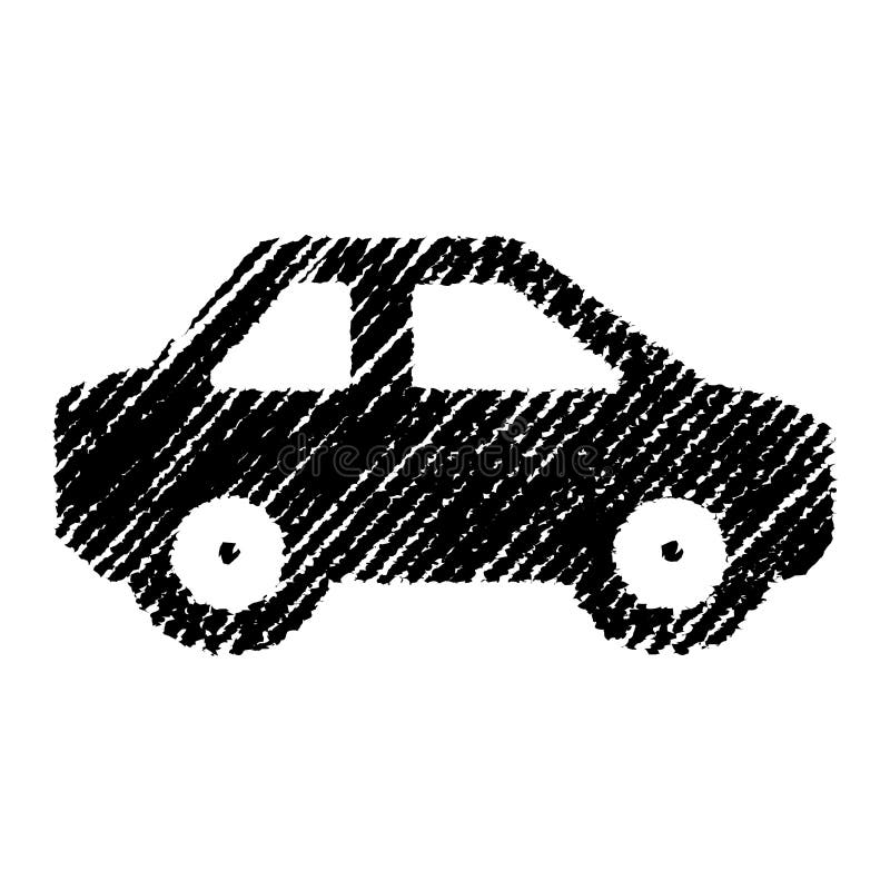 Chalk drawing icon / car stock vector. Illustration of design - 161154568