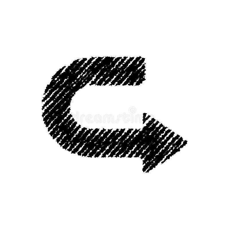 Chalk Drawing Icon / Return, Back To Top Stock Vector - Illustration of ...