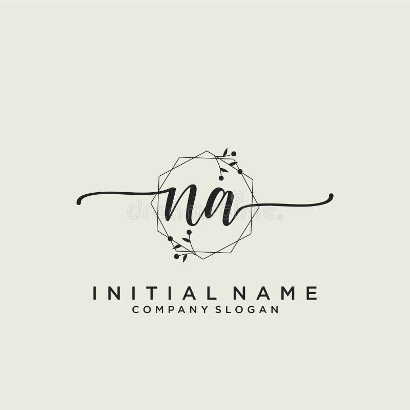NA Letter Initial Beauty Monogram and Elegant Logo Design, Handwriting ...