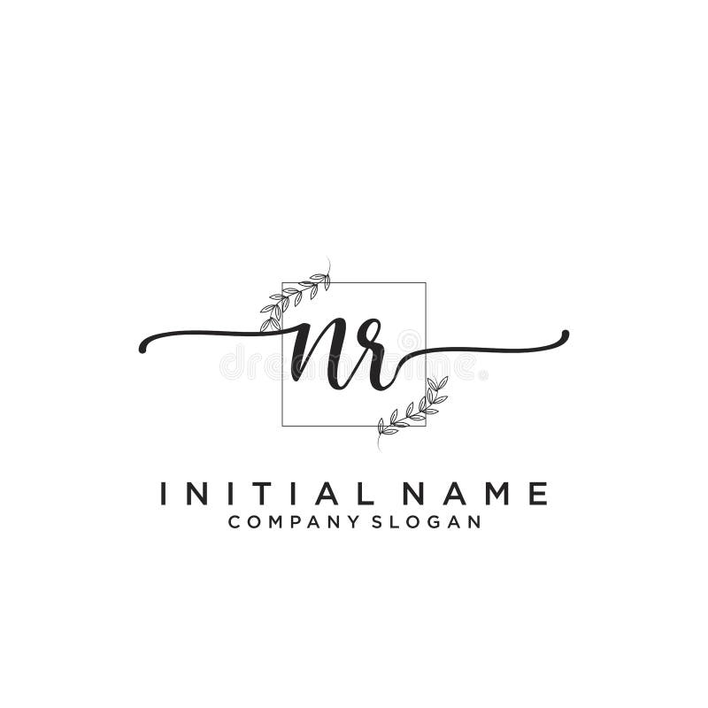 NR Letter Initial Beauty Monogram and Elegant Logo Design, Handwriting ...