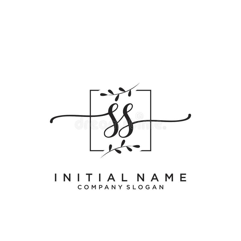 SS Letter Initial Beauty Monogram and Elegant Logo Design, Handwriting ...