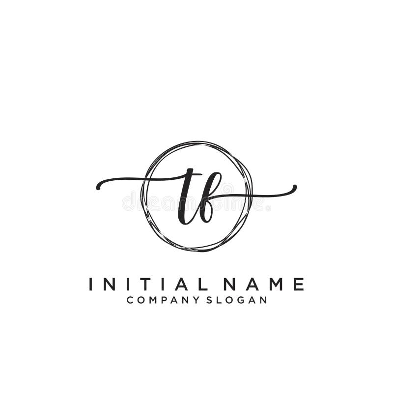 TF Letter Initial Beauty Monogram and Elegant Logo Design, Handwriting ...