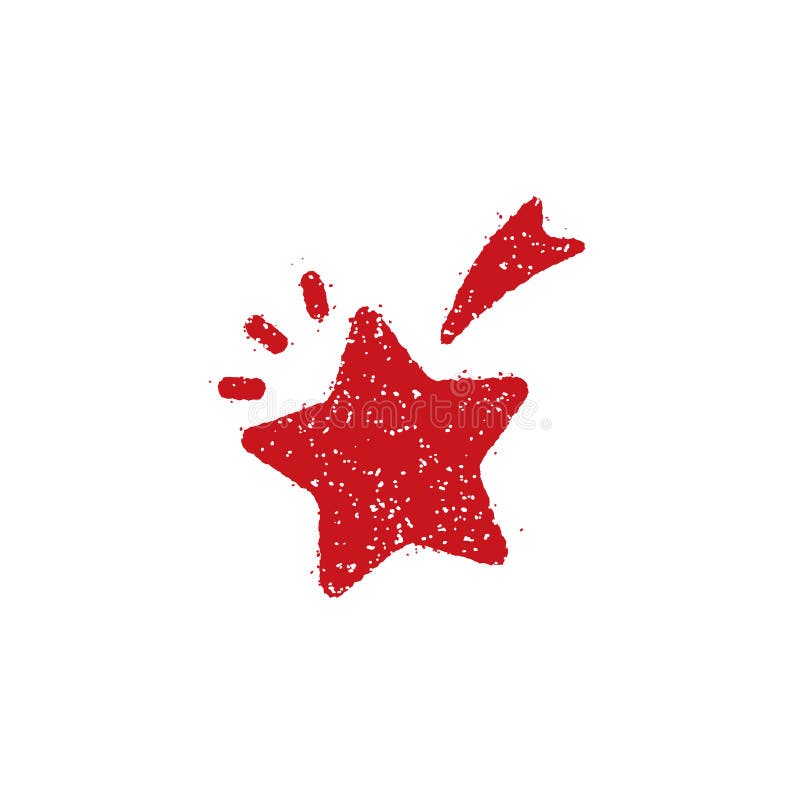 Rubber Stamp Icon for Educational Use Etc. / Shooting Star Stock Vector ...