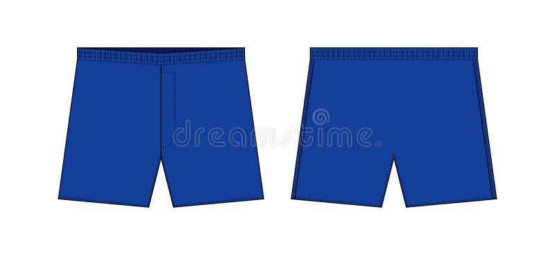 Men`s Boxers , Boxer Shorts , Trunks Template Illustration / Blue Stock ...