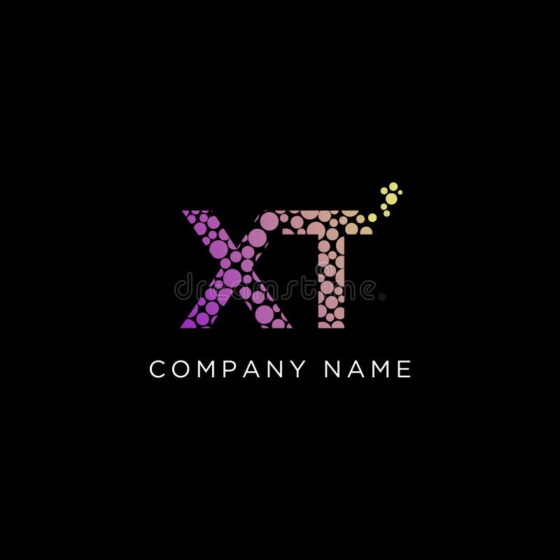 XT Initial Letter Logo Inspiration, Y Logo Vector With Circle Colors ...