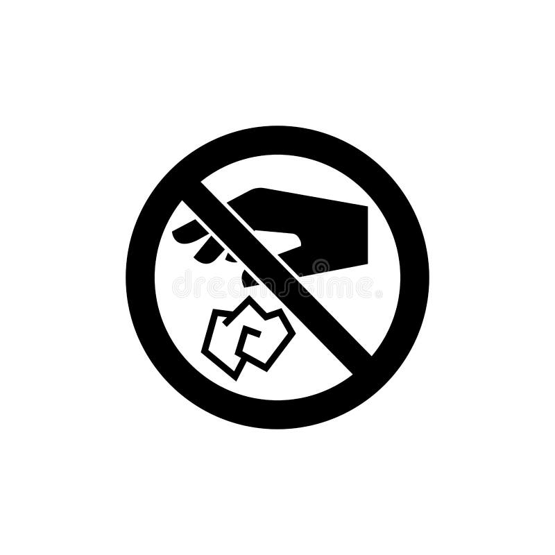 Prohibition Sign Icon / Do Not Throw Rubbish Stock Vector ...