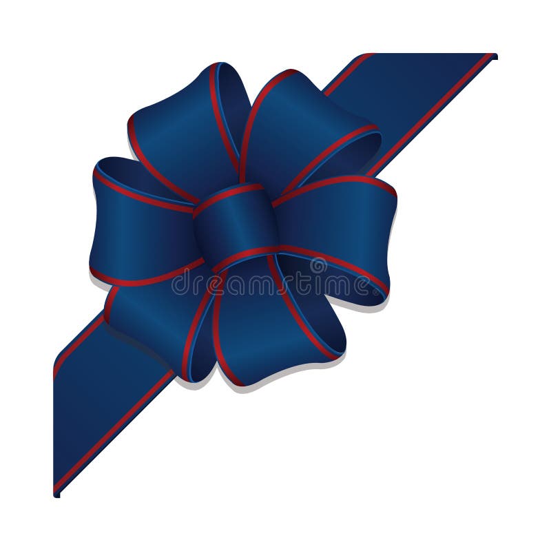 Flower Loop Hair Bow , Corner Ribbon / Blue & Silver Stock Vector ...