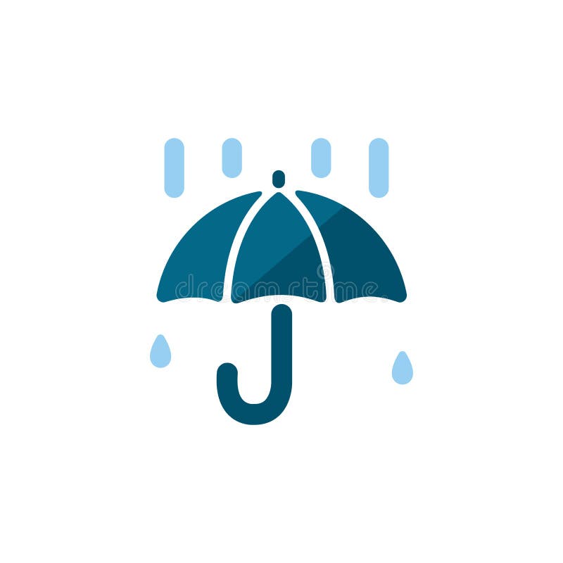 Weather Icon Illustration / Hard Rain , Heavy Rain Stock Vector ...