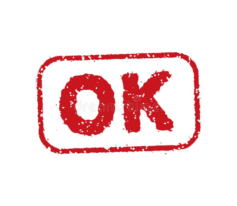 Rubber Stamp Icon / OK Sign Stock Vector - Illustration of background ...