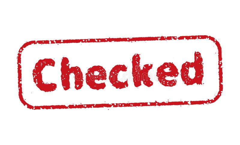 Rubber Stamp Icon / Checked Stock Vector - Illustration of decoration ...