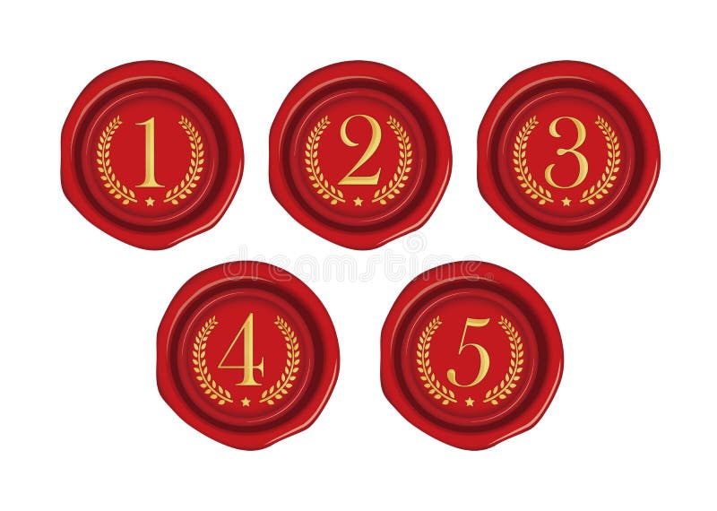 Sealing Wax , Stamp Illustration Set Stock Vector - Illustration of ...