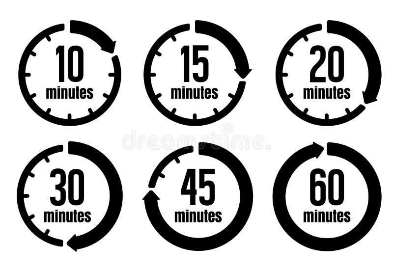 Clock , Timer ,time Passage Icon Set Stock Vector - Illustration of ...