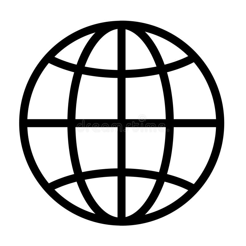 Thin Line Sharp Vector Icon / World, Earth, Network, Map Stock Vector ...