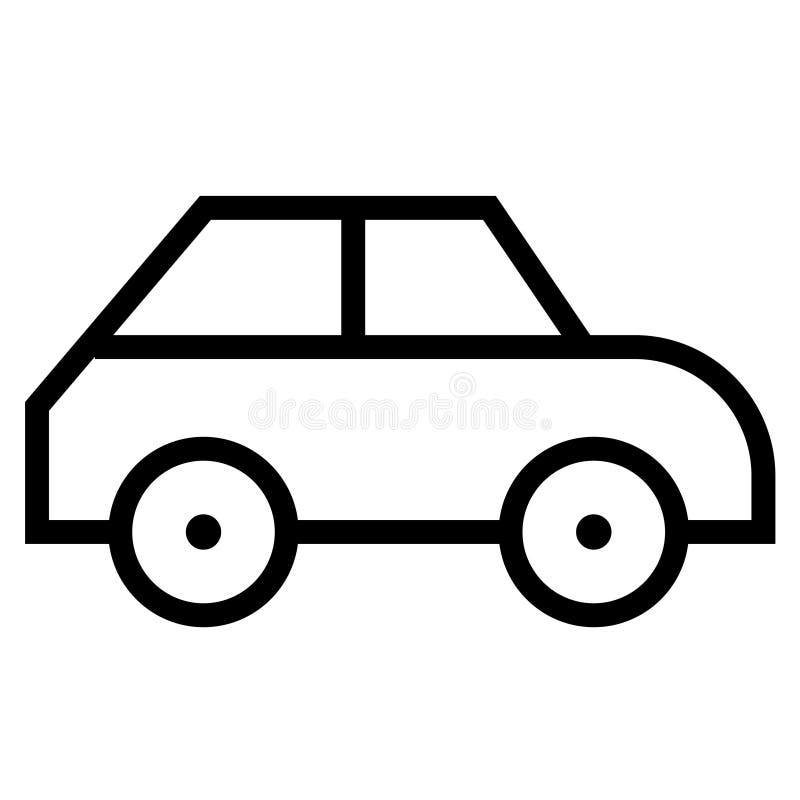 Thin Line Sharp Vector Icon /car, Vehicle, Automobile,drive Stock ...