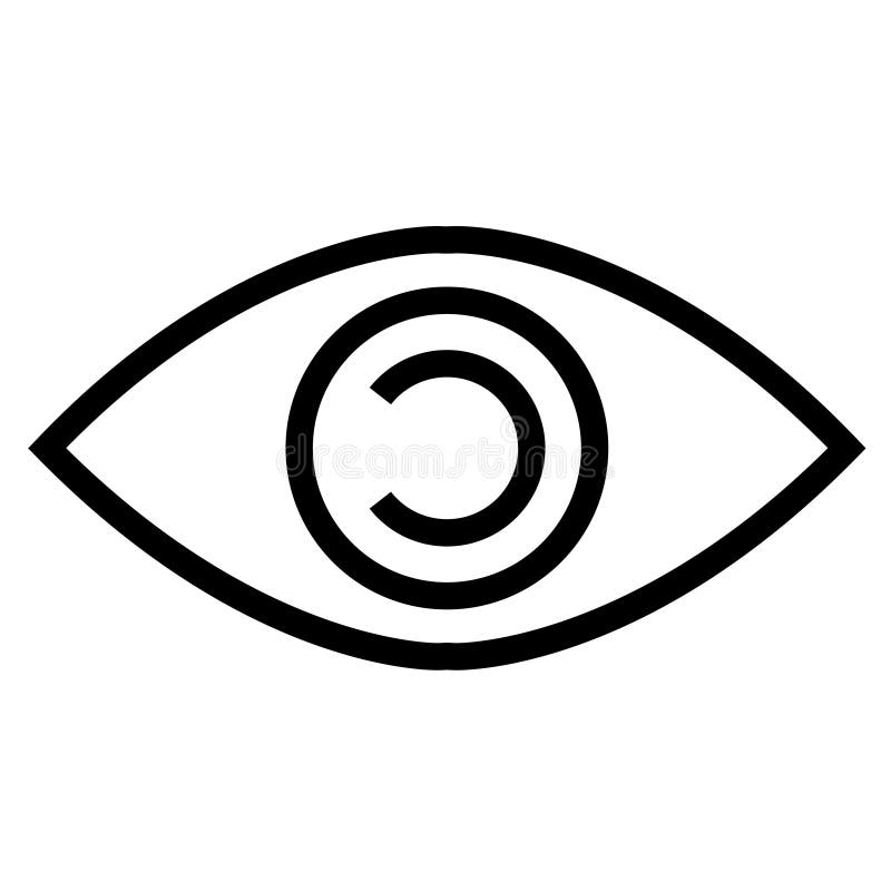 Thin Line Sharp Vector Icon / Eye, Vision, View Stock Vector ...