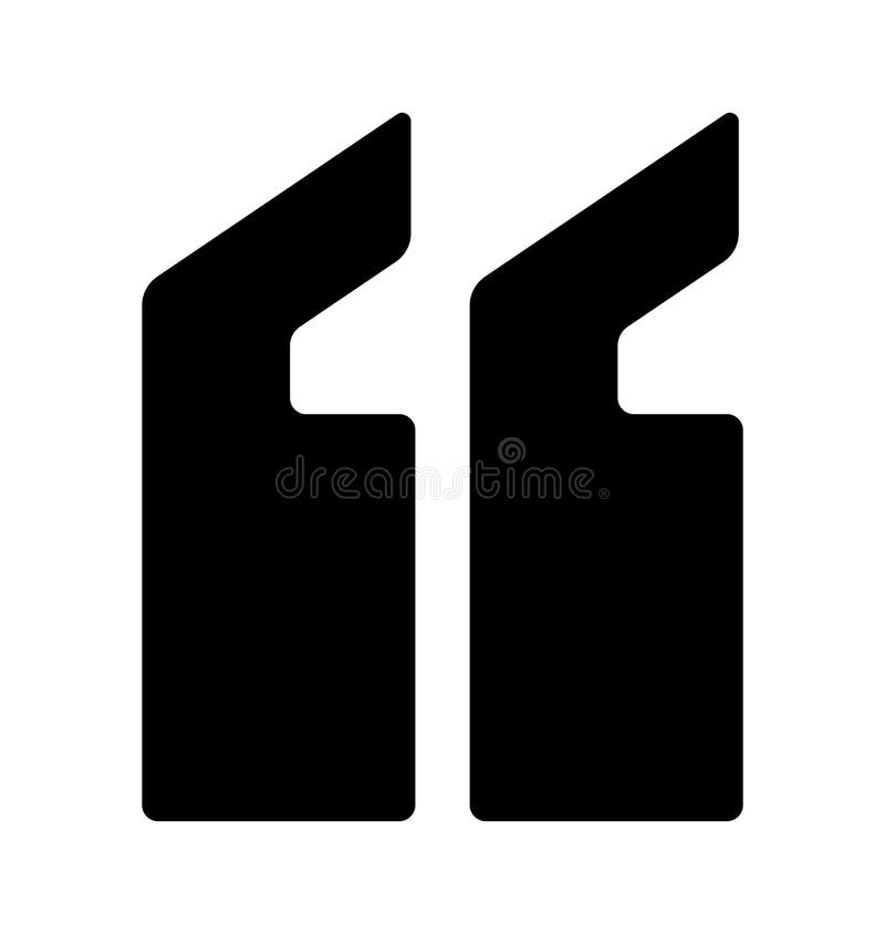Double Quotation Mark Icon. Stock Vector - Illustration of double ...