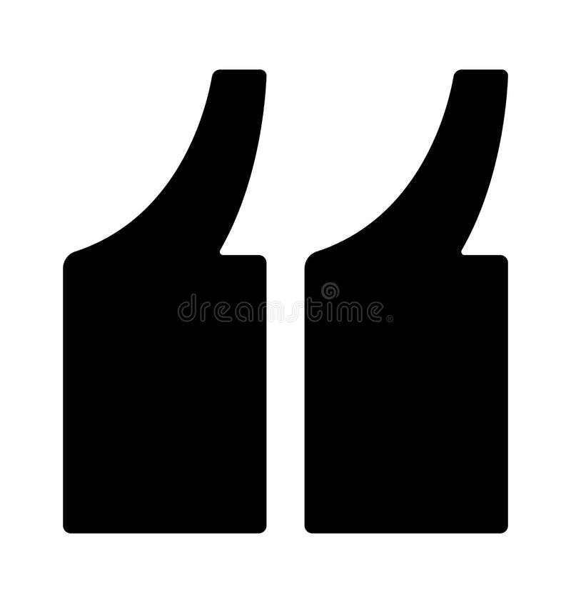 Double Quotation Mark Icon. Stock Vector - Illustration of comma ...