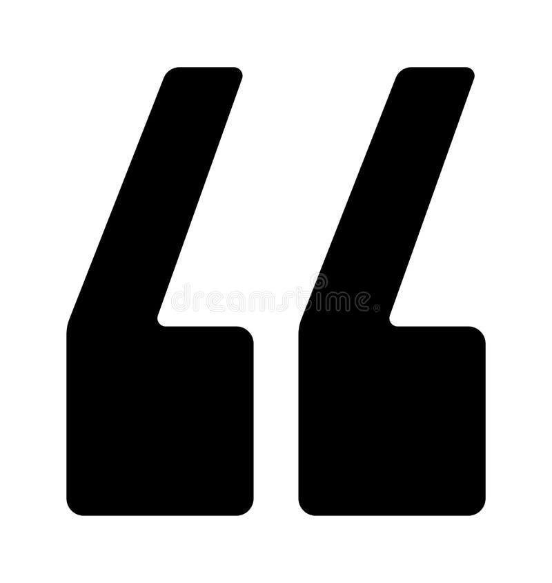 Double Quotation Mark Icon. Stock Vector - Illustration of isolated ...