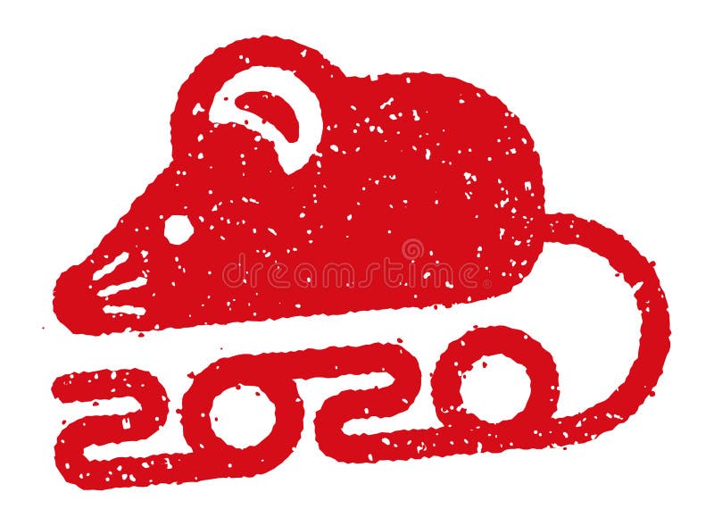 Cartoon Mouse , Rat Illustration / Stamp Texture Stock Vector ...