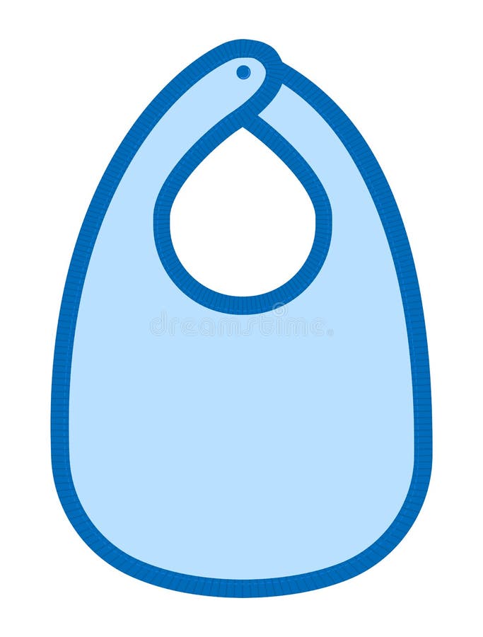 Baby Bib Template Illustration / Blue Stock Vector - Illustration of ...