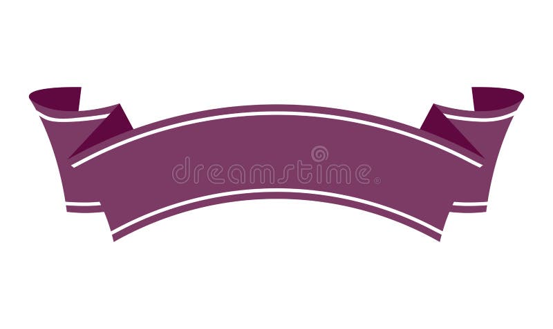 Ribbon Banner Template Illustration / Purple Stock Vector ...