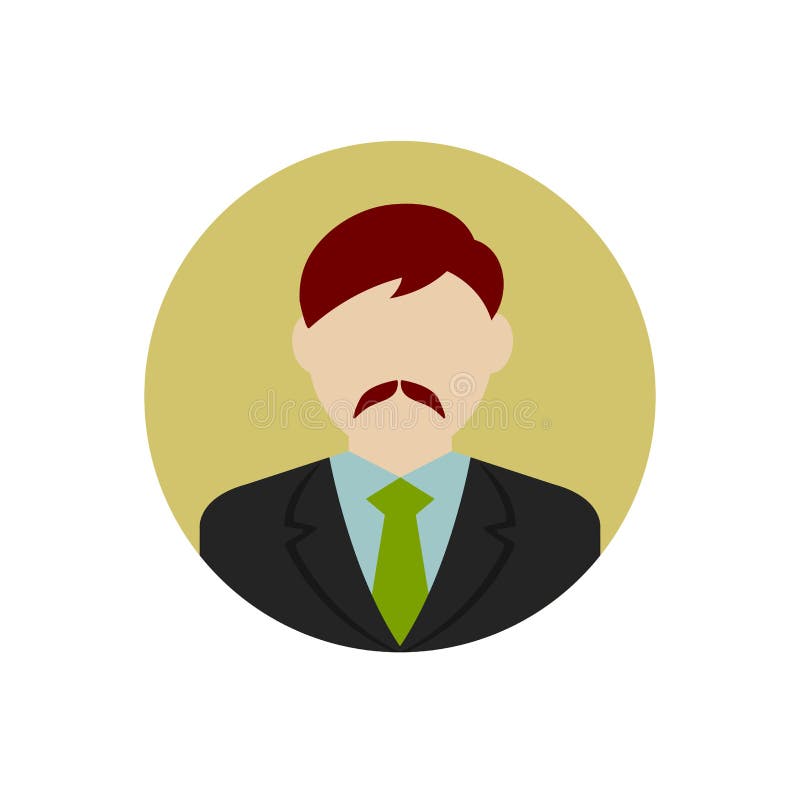 Faceless Business Man Avatar Illustration / Circle Stock Vector ...