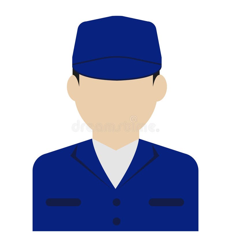 Young Male Worker Avatar Flat Illustration /upper Body Stock Vector ...