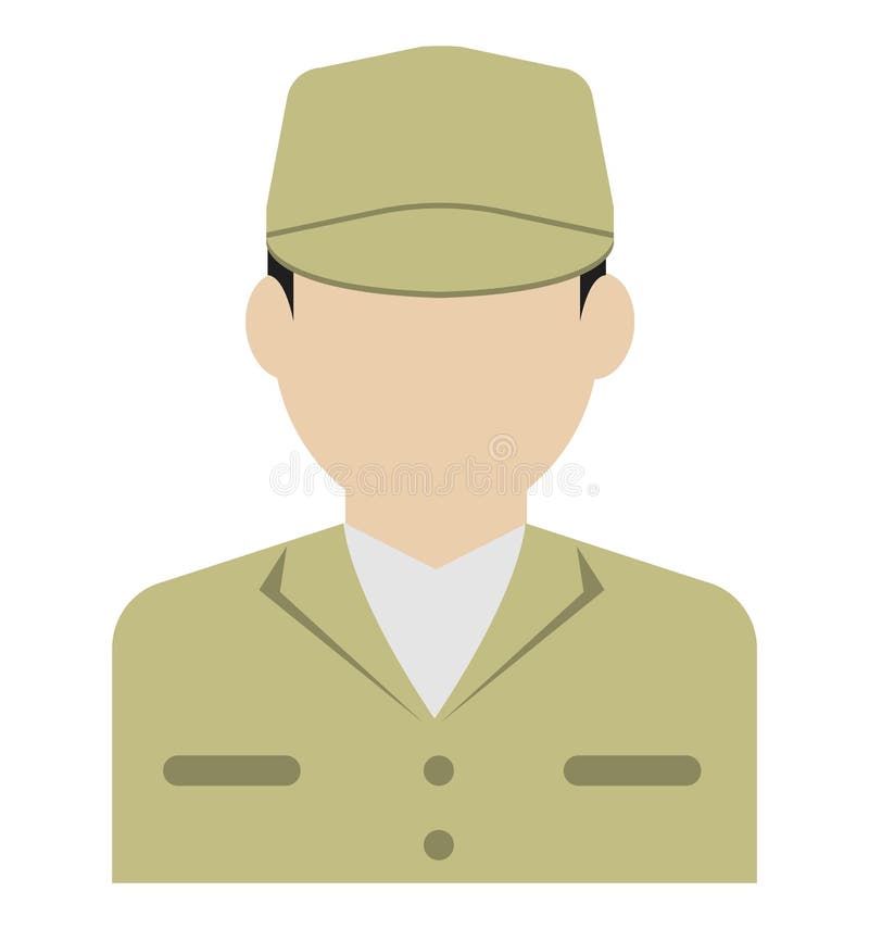 Young Male Worker Avatar Flat Illustration /upper Body Stock Vector ...