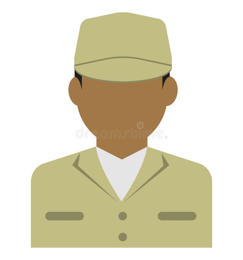 Young Male Worker Avatar Flat Illustration /upper Body Stock Vector ...