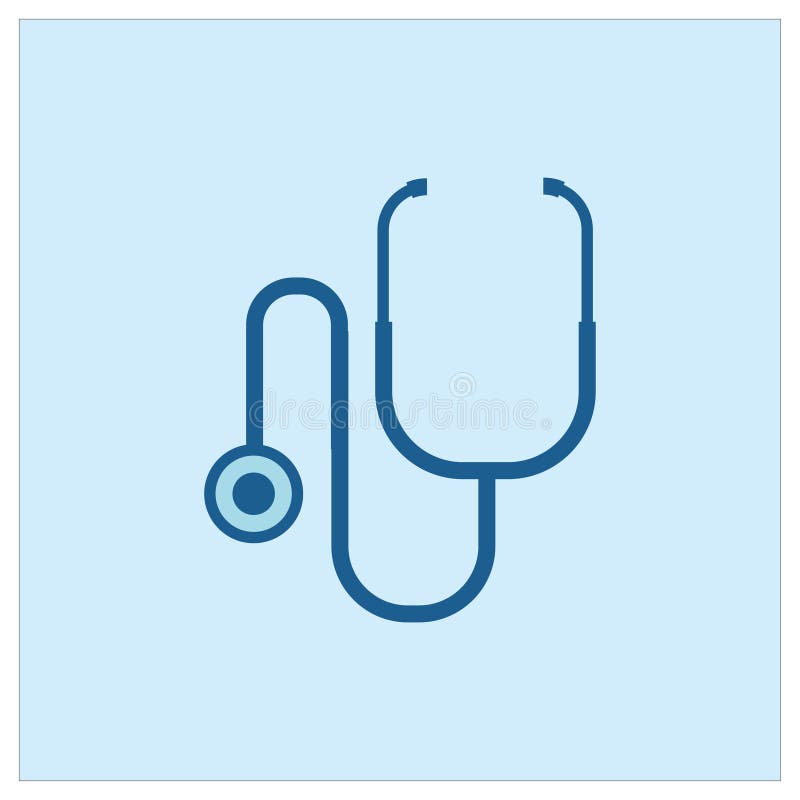 Sthetoscope Simple Blue Health Icon Vector Ilustration Stock Vector ...