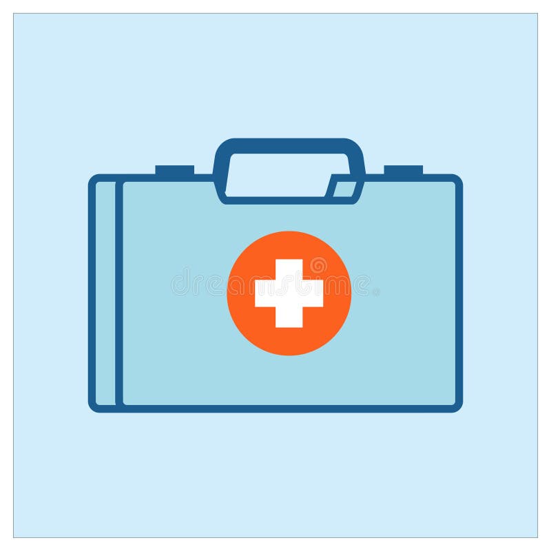 Emergency Kit Simple Blue Health Icon Vector Ilustration Stock Vector ...