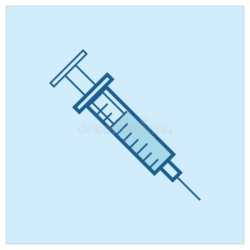 Injection Simple Blue Health Icon Vector Ilustration Stock Vector ...