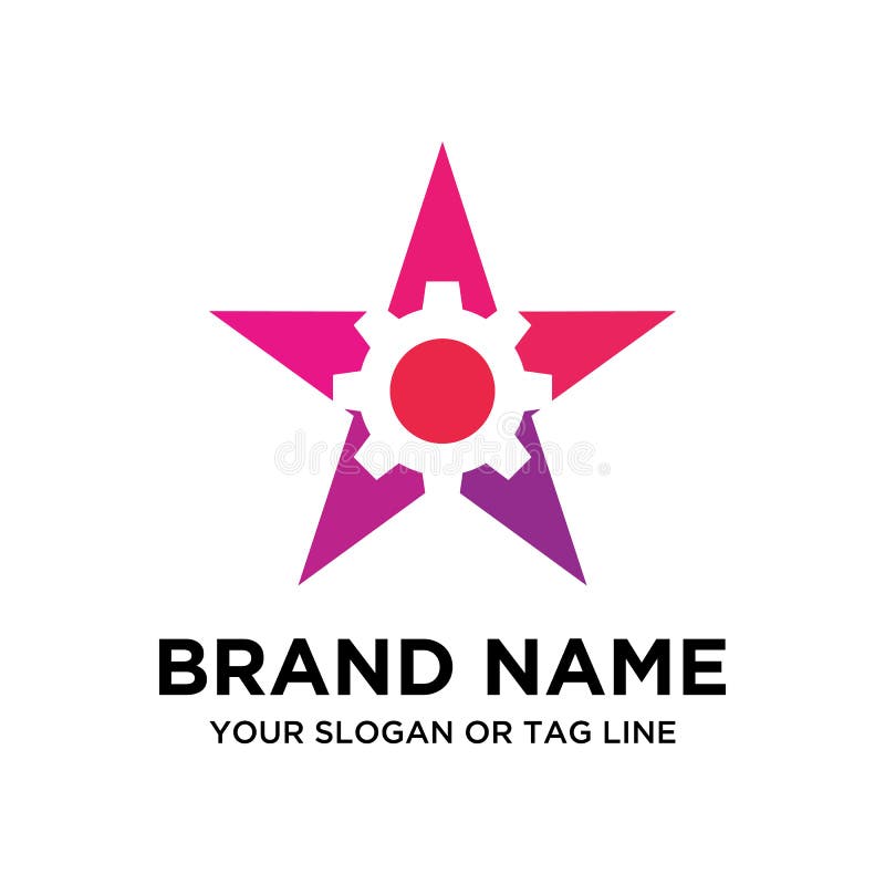 Gear logo full color stock vector. Illustration of body - 161363184