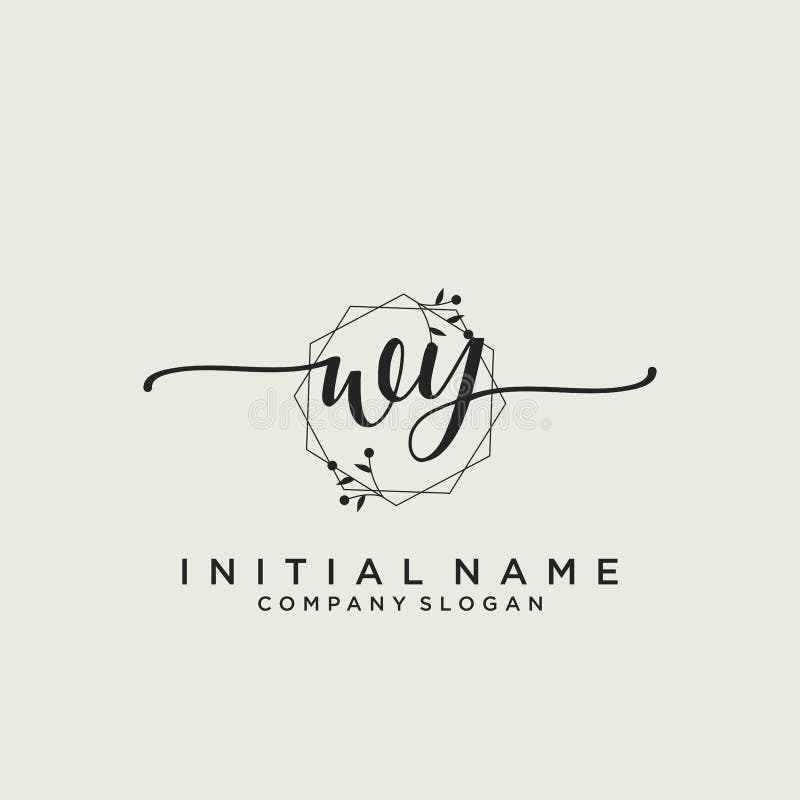 WY Letter Initial Beauty Monogram and Elegant Logo Design, Handwriting ...