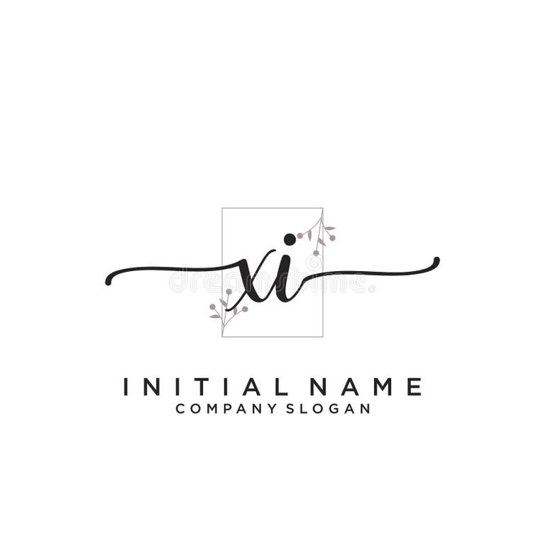 XI Letter Initial Beauty Monogram and Elegant Logo Design, Handwriting ...