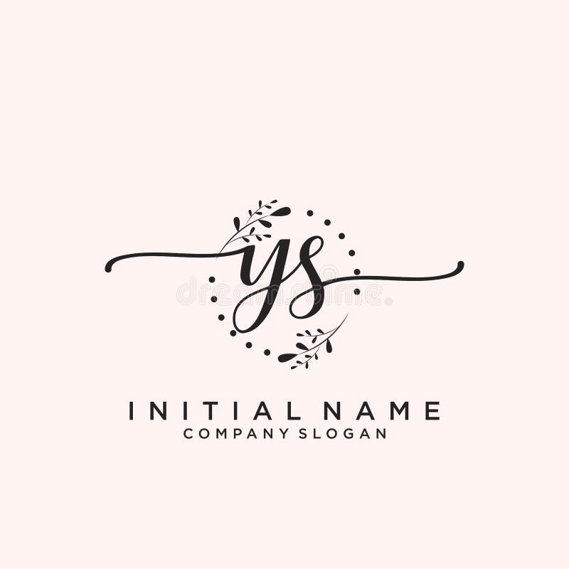 YS Letter Initial Beauty Monogram and Elegant Logo Design, Handwriting ...
