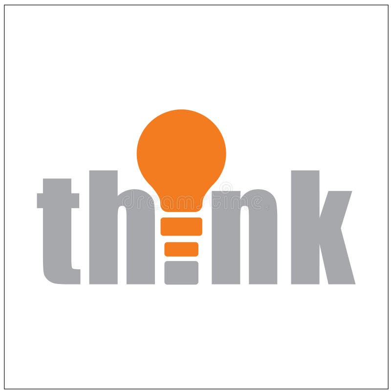 Think Simple Logo Vector Ilustration Stock Vector - Illustration of ...