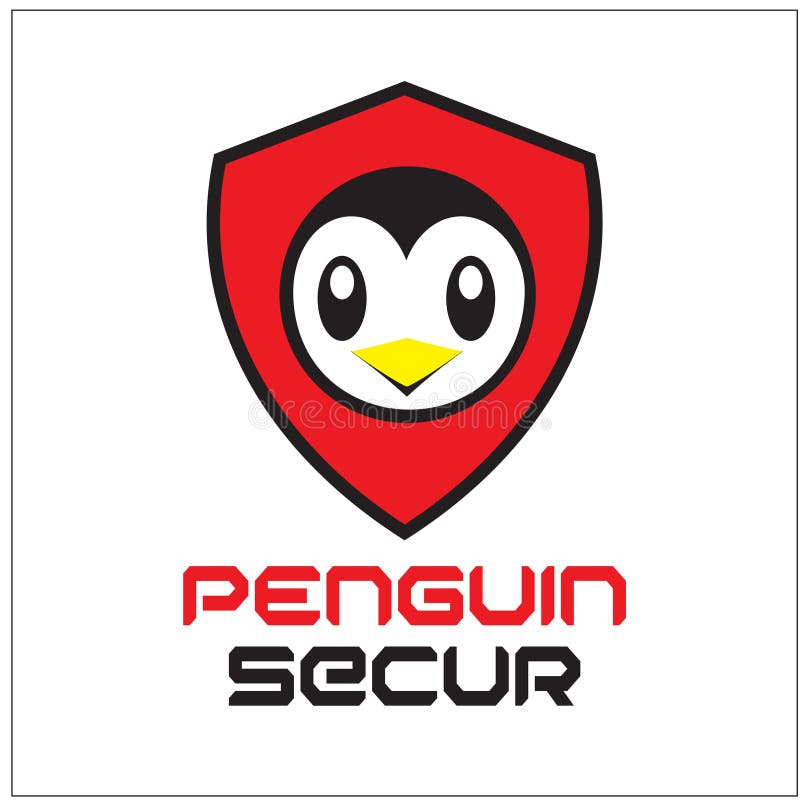 Penguin Security Simple Logo Vector Ilustration Stock Vector ...