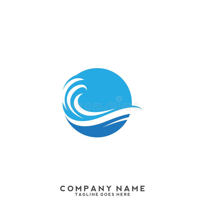 Water wave Logo Template stock vector. Illustration of graphic - 161453525