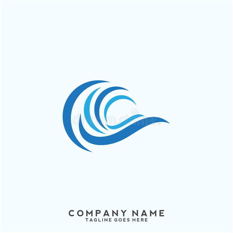 Water wave Logo Template stock vector. Illustration of curve - 161453996