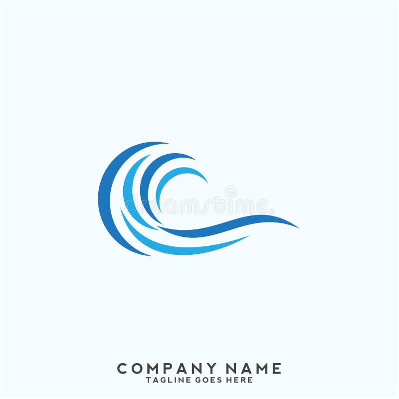 Water wave Logo Template stock illustration. Illustration of creative ...
