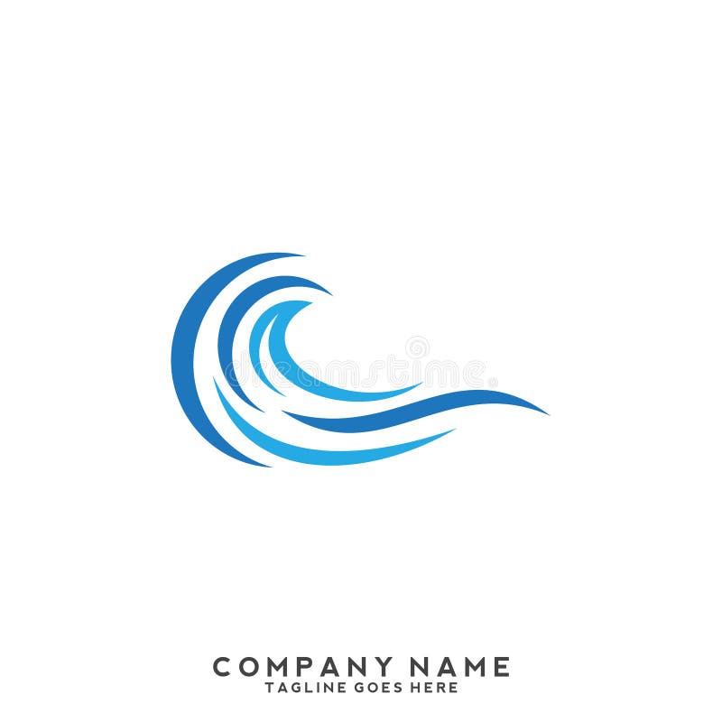 Water wave Logo Template stock vector. Illustration of concept - 161454794