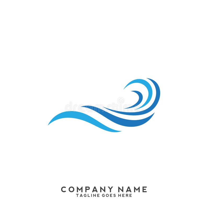 Water wave Logo Template stock vector. Illustration of happiness ...