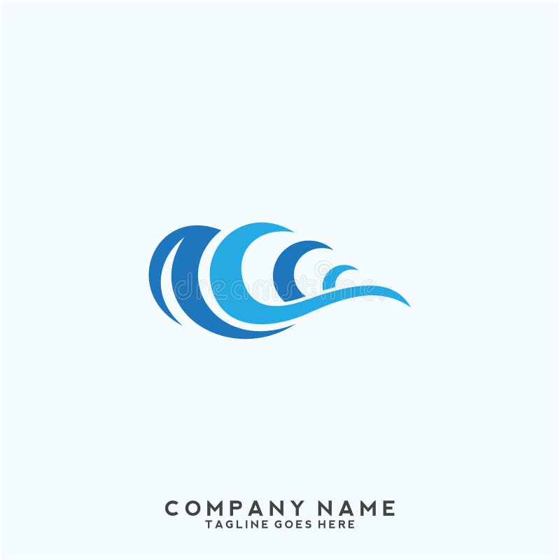 Water wave Logo Template stock vector. Illustration of blue - 161456289