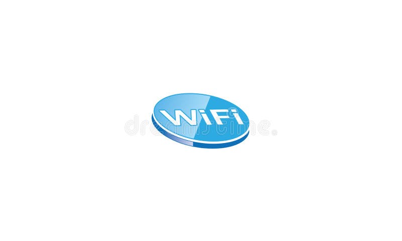 Fresh Vector 3D Wifi Wireless Connection Logo Wifi Icon Wifi Sign Stock ...