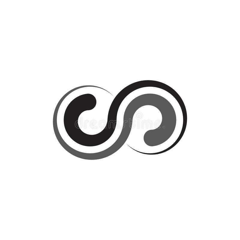 Infinity Symbol Logo Vector Black and Grey Color Stock Vector ...