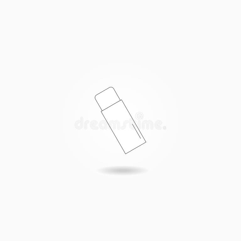 Eraser Outline Icon. Education Flat Icon. Stock Vector - Illustration ...