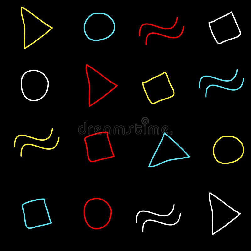 Abstract Circle, Dot, Cube Triangle Pattern Background, Vector Graphic ...